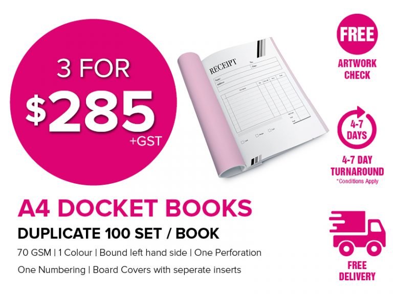 Docket Books Printing | $285 for 3 Books | Free Delivery